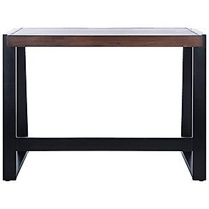 Safavieh Home Collection Dennings Modern Farmhouse Walnut/Black Desk, Medium