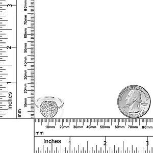 Gem Stone King 925 Sterling Silver Gorgeous White Tree Of Life Women Ring Set with Zirconia (Available in size 5, 6, 7, 8, 9)