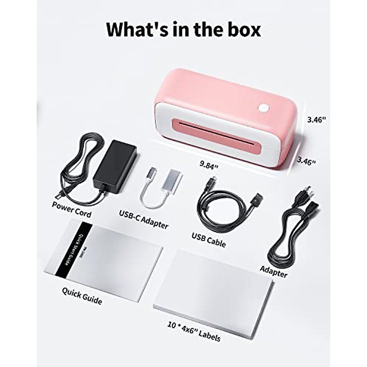 Phomemo 4x6 Thermal Label Printer for Shipping Labels - Thermal Label Maker Work with Windows,Mac,Linux&Chrome OS, Thermal Label Printers for Amazon, TikTok, Ebay, Shopify, Etsy, UPS, USPS, FedEx, DHL