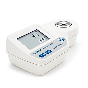 Hanna Instruments HI 96801 Digital Refractometer, 0-85% Brix Range, For Sugar Analysis