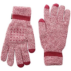 Muk Luks Women's Touchscreen Gloves, red, OSFM