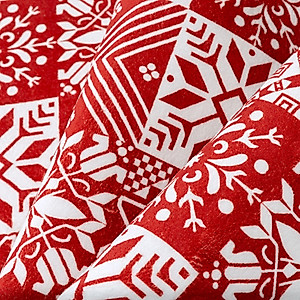 HUGEAR Christmas Area Rug 2x5 Runner Rugs Machine Washable Checkered Christmas Decorative Hallway Rugs Low Pile Carpet Red/White Xmas Non-Slip Indoor Door Mat for Bedroom Kitchen Entryway Bathroom