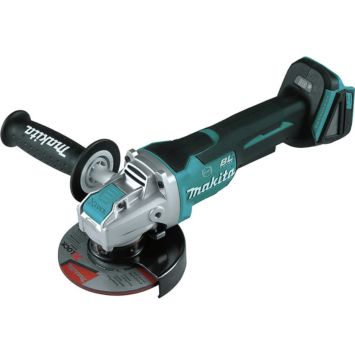 Makita XAG26Z 18V LXT® Lithium-Ion Brushless Cordless 4-1/2” / 5" Paddle Switch X-LOCK Angle Grinder, with AFT®, Tool Only