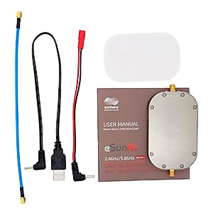 Sunhans eSunRC 2.4Ghz &5.8Ghz Dual Band 2000mW 33dBm UAV WiFi Signal Booster WiFi Signal Amplifier Repeater Extender for Drones, UAV, RC, Mini Size, Only 77g
