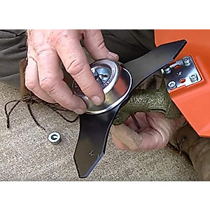 10" x3T Steel Brush Cutter Blade for 1" (25.4 mm Or 20 mm Arbor), Carbon Steel Weed Eater Blades with Blade Adapter Attachment Kit Compatible with Hus-qvarna, Sti-hl, Ore-gon, and Hita-chi