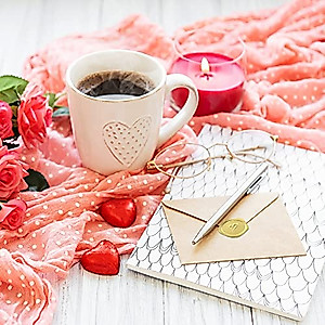 660Pcs Gold Embossed Wax Stickers Valentines Day Heart Envelope Seals Self-Adhesive Stickers for Wedding Celebrations Greeting Cards Commemorative Parties Engagement Invitations