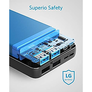 Anker Portable Charger, 325 Power Bank (PowerCore Essential 20K) 20000mAh Battery Pack with USB-C (Recharge Only) and PowerIQ Technology for iPhone, Samsung Galaxy, and More