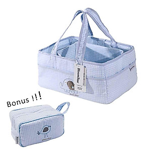 BLOOMSTAR Diaper caddy Baby Diaper Caddy Organizer Nursery Storage Bin Portable Holder Basket for Car |Gift Diapper Handbag