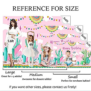 Mocsicka Llama Birthday Backdrop Mexican Cactus Alpaca Birthday Background oh La Llama A Whole Llama Fun Birthday Party Decoration (Pink, 7x5ft (82x60 inch))