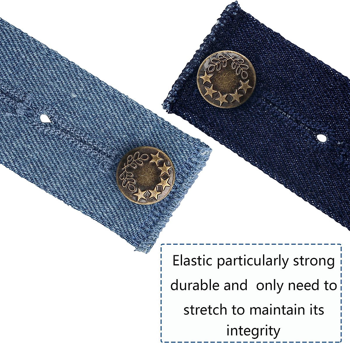 LUTER Set of 4 8.5 x 3.5 cm Extension Trousers for Pregnancy Men Women Jeans Trousers Skirts (4 Colours)