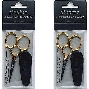 Gingher Epaulette 3-1/2 Inch Embroidery Scissors (2 Pack)