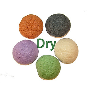 Konjac Sponge Set: Organic Skincare Facial for Natural Exfoliating and Deep Pore Cleansing 5 Piece Sampler Pack Infused with Charcoal, Turmeric, Green Tea