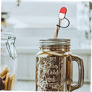 Yardwe 6Pcs medical straw cap straw protector cap silicone straw tips novelty doctor straw caps drinking straw protector Caps for straws straw protector cover cute