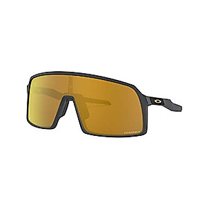 Oakley Men's OO9406 Sutro Rectangular Sunglasses, Matte Carbon/Prizm 24K, 37 mm