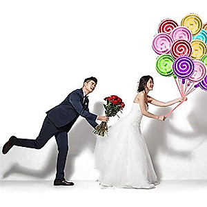 6 Pcs Foil Balloon Kids Cartoon Ice Cream Donut Candy Shaped Foil Mylar Balloons Birthday Party Decoration Cake Shop Inflatable Balloon for Birthday Baby Shower Party Decorations Supplies