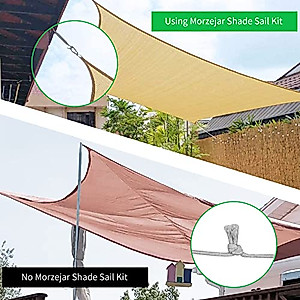 Sun Shade Sail Hardware Kit - 6 Inch 304 Stainless Steel Sunshades Canopy Installation Kit for Install Rectangle & Triangle Shade Sails Deck Garden Lawn Patio Outdoor Metal Sail Shade Hardware Kit