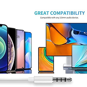 ZDAGO 【2 Pack】 Aux Headphones,Ear Phones,Earphones, Noise Islating, High Definition, All 3.5mm Interface Stereo Compatible with iOS,Android, Phone, Pod, Pad and Mp3 Players