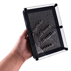 Super Z Outlet Classic 3-Dimensional Pin Art Board Metal Silver Toy for Sculptures, Children & Adults Learning Gift