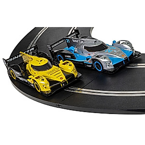 Scalextric Ginetta Racers 1:32 Analog Slot Car Race Track Set C1412T Yellow, Silver & Blue