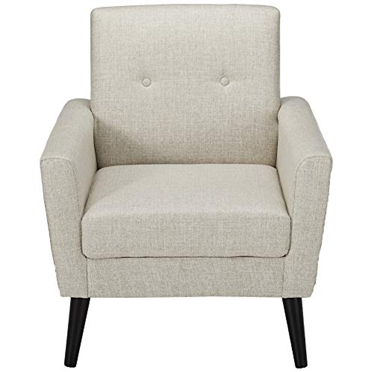 Christopher Knight Home Sienna Mid-Century Modern Fabric Club Chair, Beige 29.5D x 31.1W x 34.5H Inch