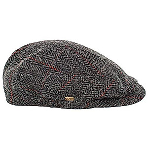 Mucros Weavers Kerry Cap Charcoal Herringbone X-Large