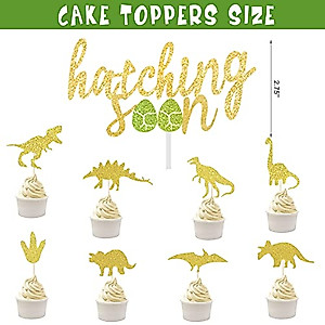 Dinosaur Baby Shower Decorations for Boy, Party Inspo Balloons Garland Arch, Table Decorations, Theme Shower, Backdrop, IT’S A BOY Banner, Hatching Soon Cake Toppers, Green