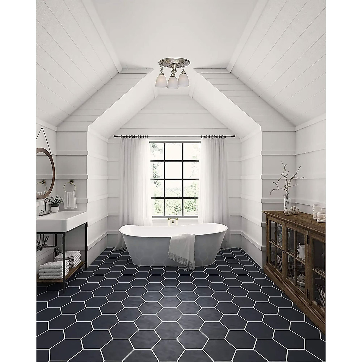 Hunter 80705z Garden District Decorative Bathroom Ventilation Exhaust Fan and Light, 70 CFM, Brushed Nickel