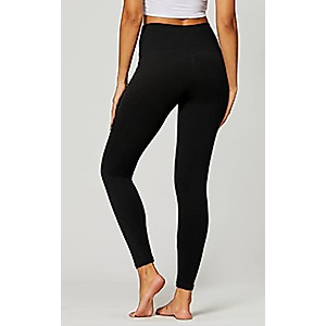 Conceited Leggings for Women - Tummy Control - 5" Waistband - Regular and Plus Size - Black - XX-Large - 3X-Large