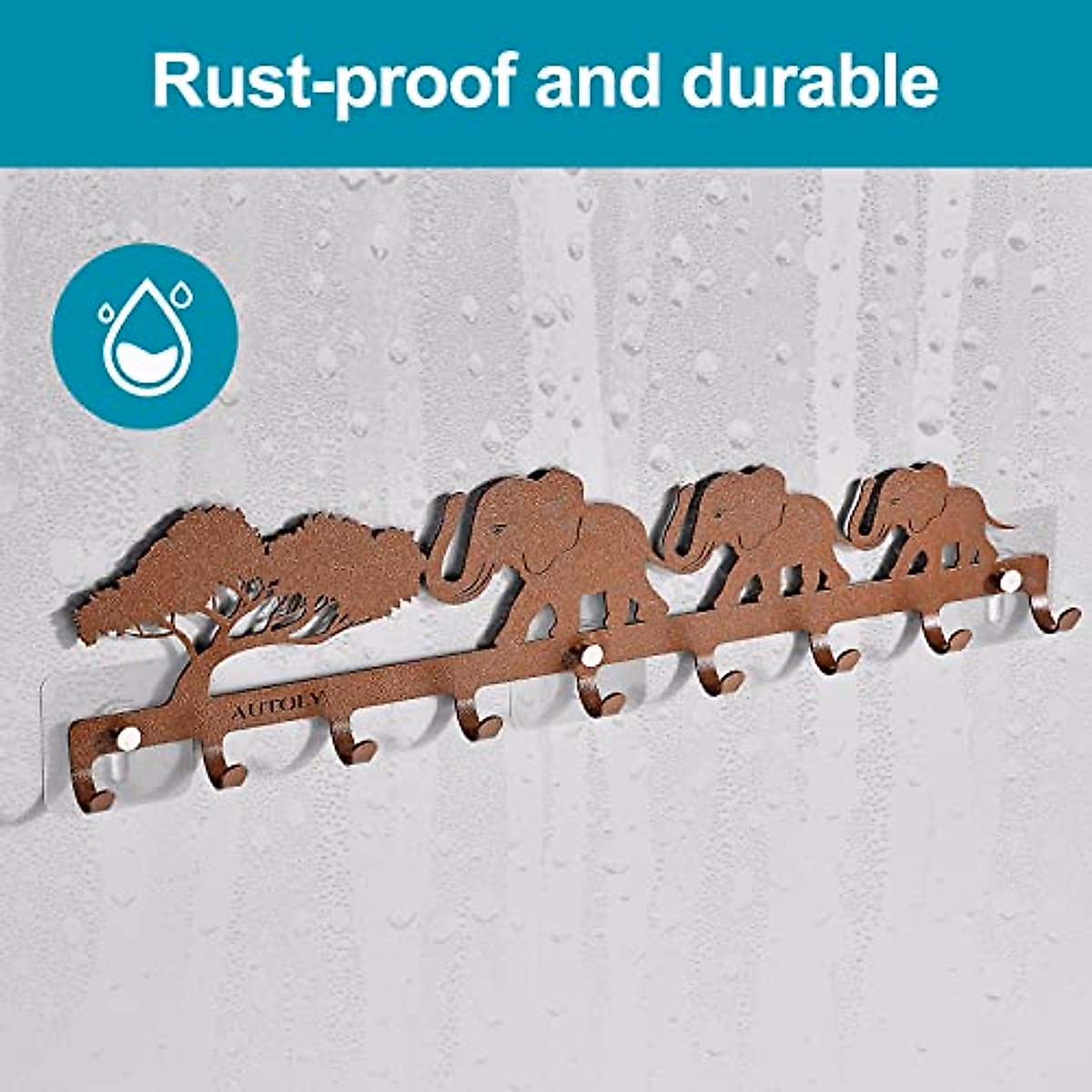 Autoly, coat rack wall mount installs the door hanger hook against the wall, coat hanger wall can organize the room. coat hooks wall mounted9 hooks 1 piece，OriginalDesignwall coat rack