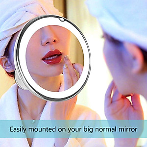 FQYYDD Illuminated Makeup Mirror Led Makeup Mirror Lamp 10X Amplification