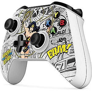 Skinit Decal Gaming Skin Compatible with Xbox One S Controller - Officially Licensed Warner Bros Wonder Woman Comic Design