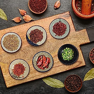 clothmile 6 Pieces Japanese Retro Ceramic Dipping Bowls 4 Inch Japanese Style Side Dishes Sauce Dishes Asian Chinese Side Dishes Dishes for Sushi,sauce,snack Pinch Bowls for Kitchen Prep