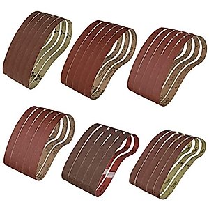 Bskifnn 30 Pack Sanding Belts 120 240 400 600 800 1000 Grits 5PCS per size High Performance Silicon Carbide Sanding Belts (1 x 30 Inch)