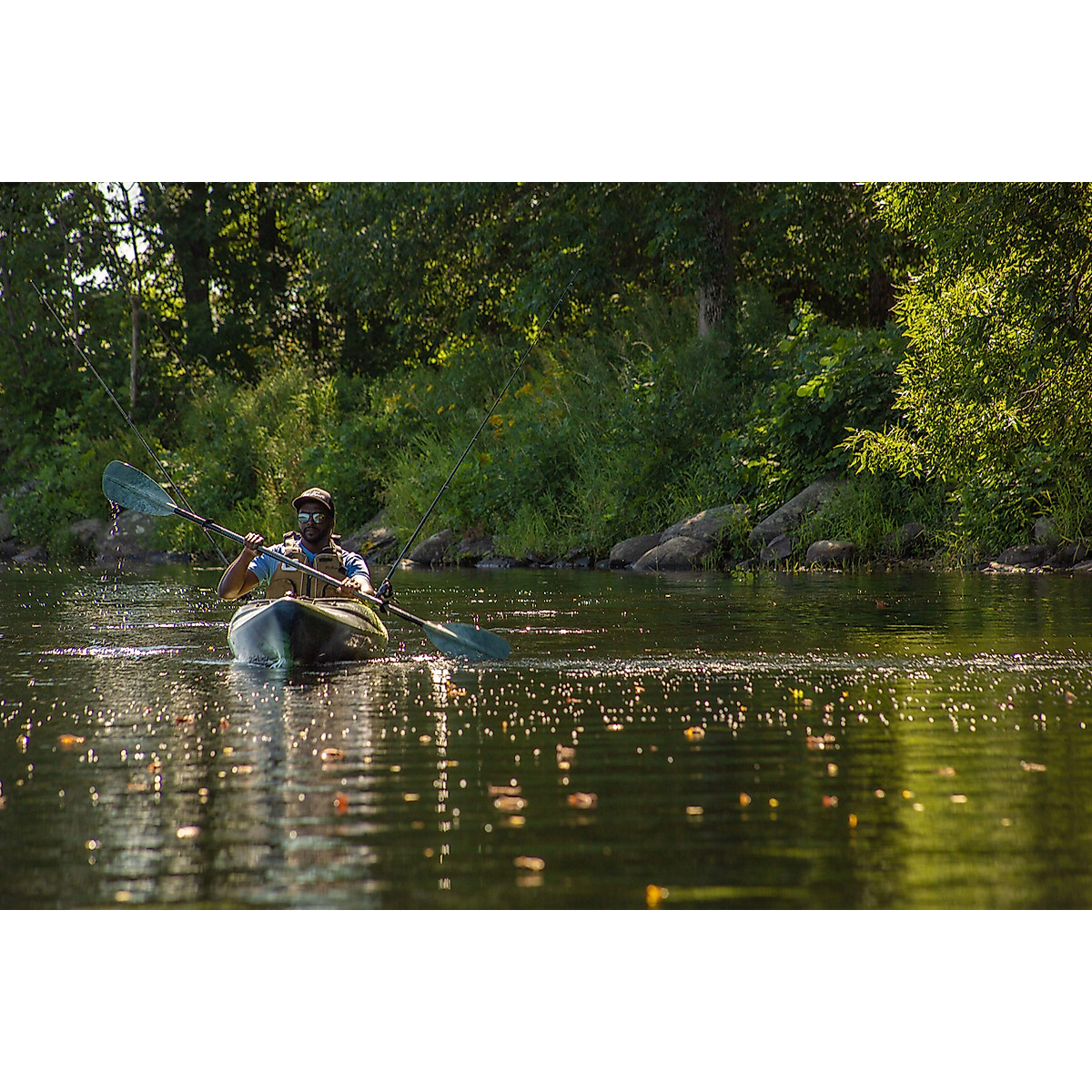 Carlisle Paddles Magic Angler Kayak Paddle with Polypropylene Blades and Wrapped Fiberglass Shaft, 250cm - Photic