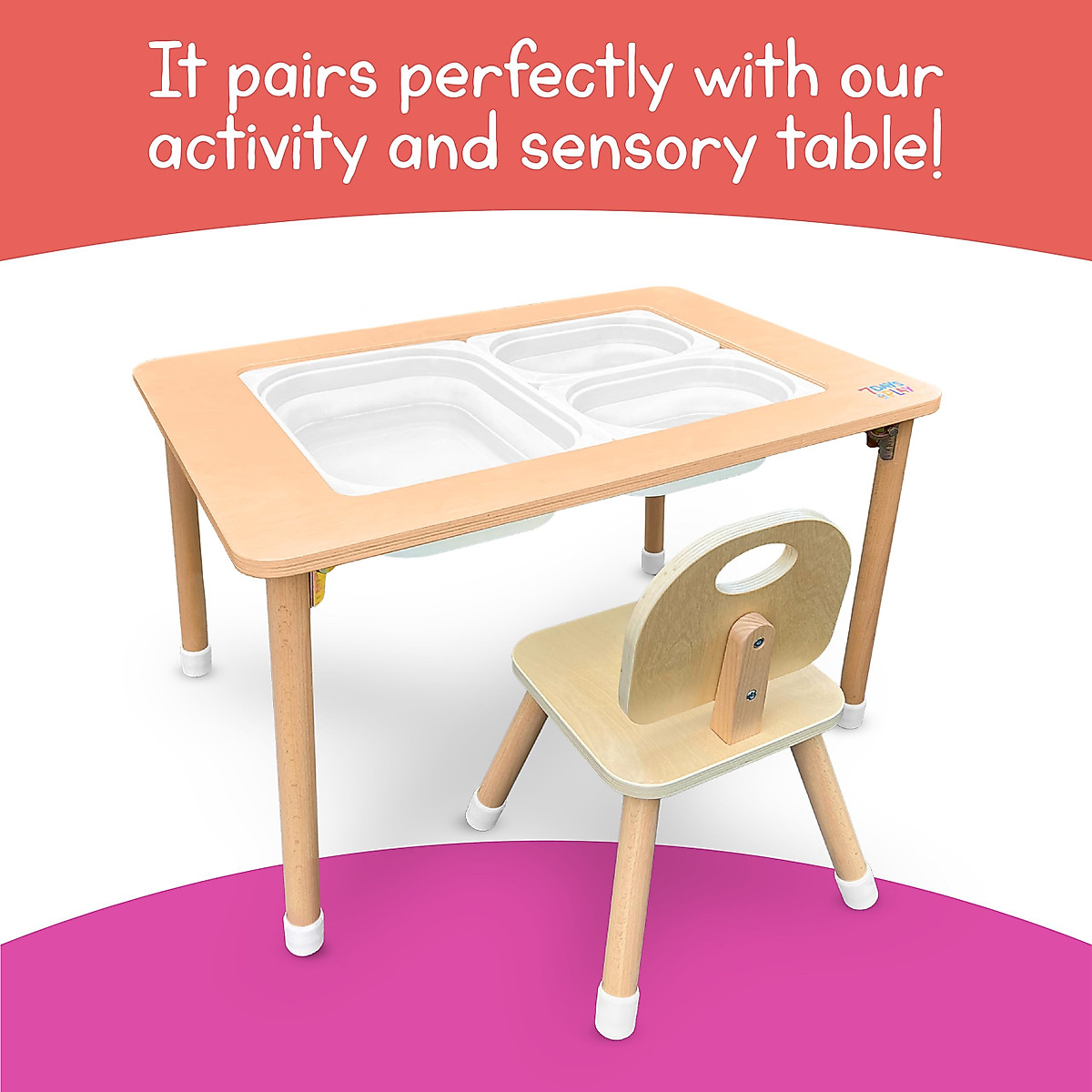 7 Days of Play Set of 2 Wooden Kids Chairs for Home, Classroom, Preschool, Daycare, Playrooms (Ages 2+)