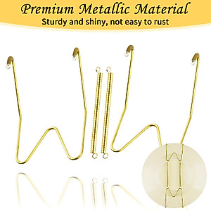 COIDEA 3 Pieces Plate Hangers for Wall, 6 8 10 Inch Plate Hangers, Stainless Steel Invisible Wire Plate Holder with 3 Pack Wall Hooks, Compatible 5 to 10.5" Decorative Antique Plates and Arts