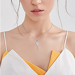 FJ Women Key Necklace Solid Silver Hecate Pendant Wicca Wiccan Jewelry