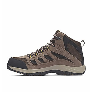 Columbia mens Crestwood Mid Waterproof Boot Hiking Shoe, Cordovan/Squash, 10.5 US