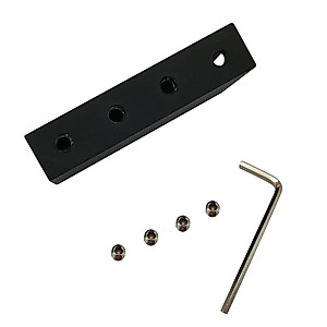 BARNSMITH Black Sliding Barn Door Hardware Track Connector Rail Adaptor Flat Track Connector Plate