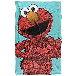 Sesame Street Elmo Painted Officially Licensed Silky Touch Super Soft Throw Blanket 36" x 58"