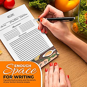 Recipe Cards Full Page 8.5x11 | Clear Page Protectors | 25-Pack | Make Your Own Recipe Card Binder | fit 3 Ring Binder | Create Recipe Organizer Book | Double-Sided Thick Cards,