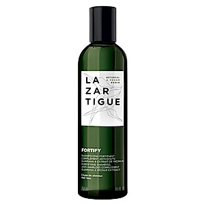 Lazartigue Fortify Densifying Shampoo, Enriched with Guarana and Ricinus, Strengthens Fragile Hair, Stronger Appearance, Perfect for Everyday Usage, Vegan, Lemon, 8.4 Oz