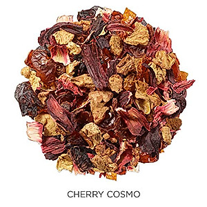 Tea Forte Cherry Cosmo Herbal Tea, Loose Tea Canister Makes 35-50 Cups, Herbal Retreat Organic Herbal Tea, 3.53 Ounces