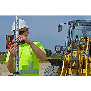 Johnson Level & Tool 40-6715 Two-Sided Laser Detector w/Clamp for Red Beam Rotating Lasers, Red Beam, 1 Laser Detector,Orange