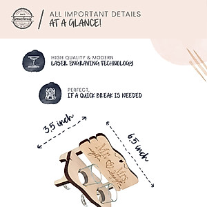 Spruchreif | Engraved Schnapps Bench with 2 Shot Glasses | Alcohol gift | Liquor gift | Wooden Shot Glas Stand with engraving | Funny Wedding Gift | Wedding Gift Ideas | Mr right Mrs always right