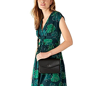 Kate Spade New York Sadie Envelope Leather Crossbody Purse (Black)