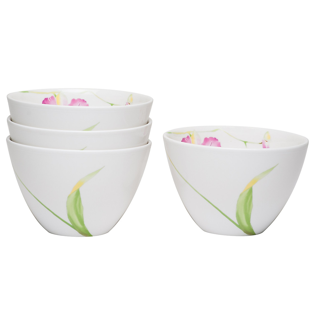 Red Vanilla FP004-421 5" Leilani Coupe Bowl (Set of 4), 20 oz, White