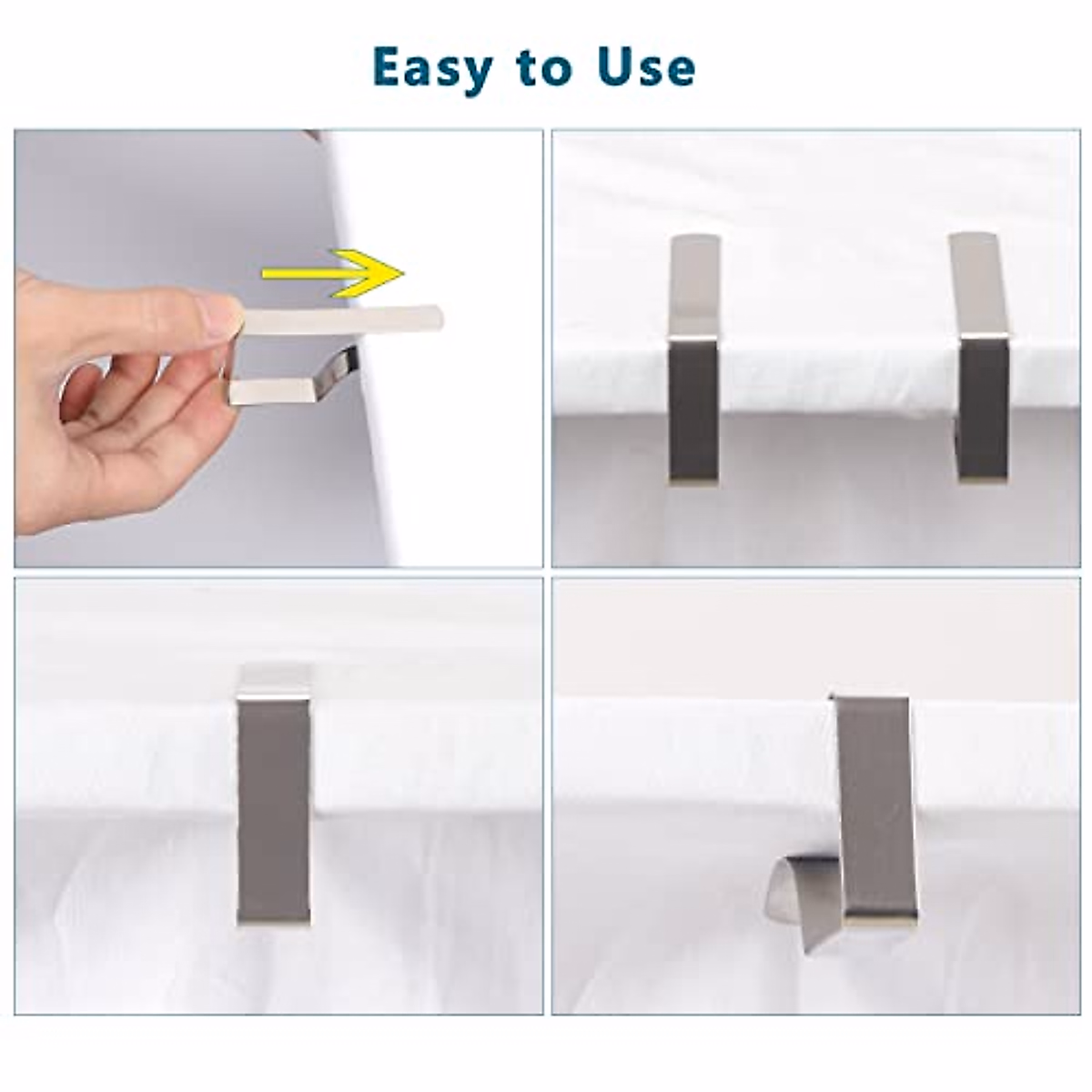 FYY Tablecloth Clips,12 Packs Heavy Duty Stainless Steel Table Clips Table Cloth Cover Clamps Ideal Table Cloth Holders for Restaurant Outdoor Picnic Wedding Graduation Party Home Kitchen