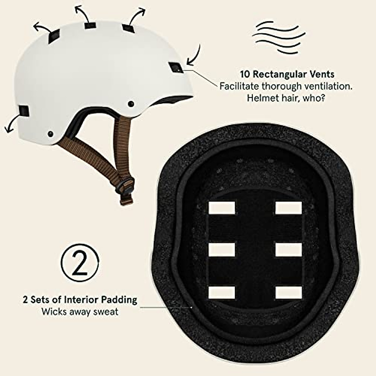 Retrospec Dakota Bike Helmet - Skateboard Helmet Premium Protection Multi-Sport Bike, BMX, Skating, Scooter, and Skate Helmet 10 Vent ABS Hard Shell Shock Absorption with 2 Detachable Washable Liners