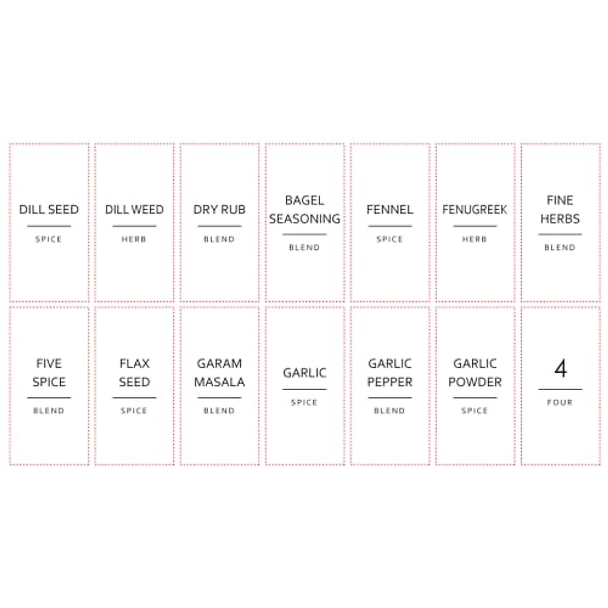 140 Pieces Gold Spice Jar Labels, Minimalist Preprinted All Caps Text on White Stickers for Seasonings, Herbs, Kitchen Organization (Water Resistant)